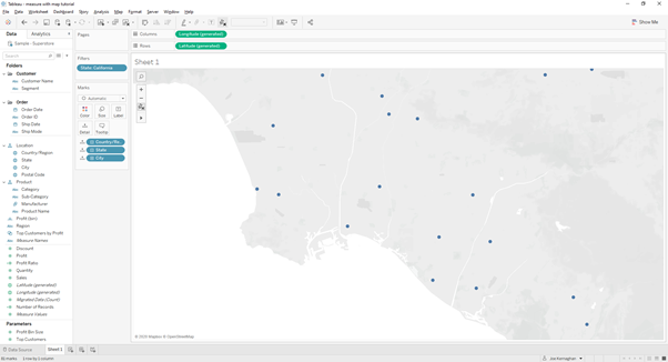 How to Measure Distance Between Points with Tableau Maps - The Data School